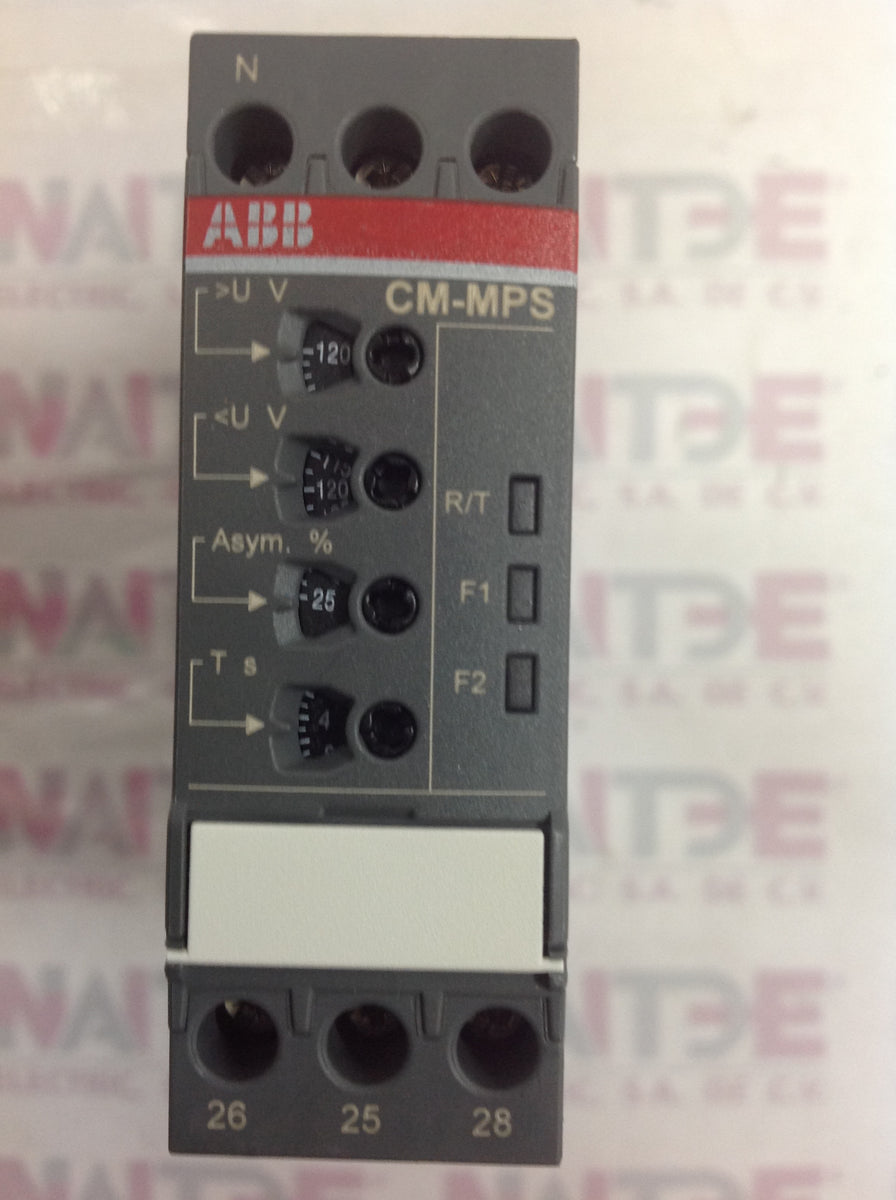 RELEVADOR DE MONITOREO DE FALLA DE FASE ABB 90-170 VCA CM-MPS-11 3 FAS – NAITDE ELECTRIC