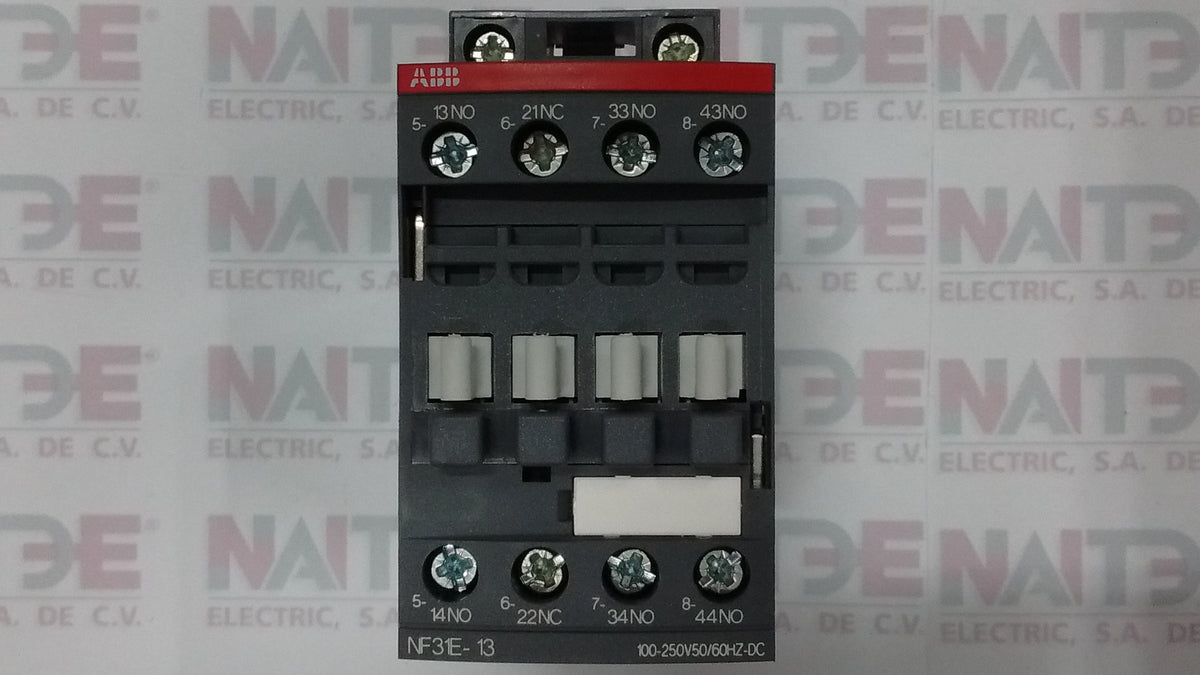 CONTACTOR RELEVADOR ABB NF31E, 100-250 V CA/CD, 3NA+1NC CAT.1SBH137001 ...