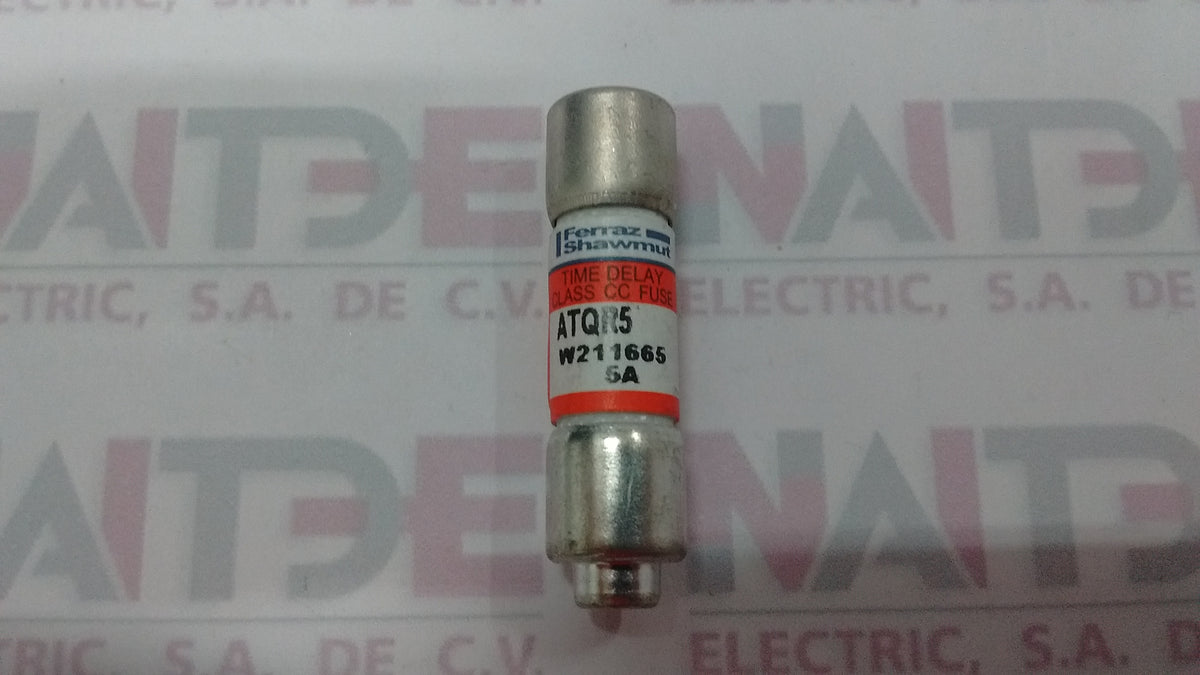 FUSIBLE FERRAZ ATQ5R, 5 AMP 600 V C/RET ( FNQ-R-5 BUSSMANN / KLDR005 L ...
