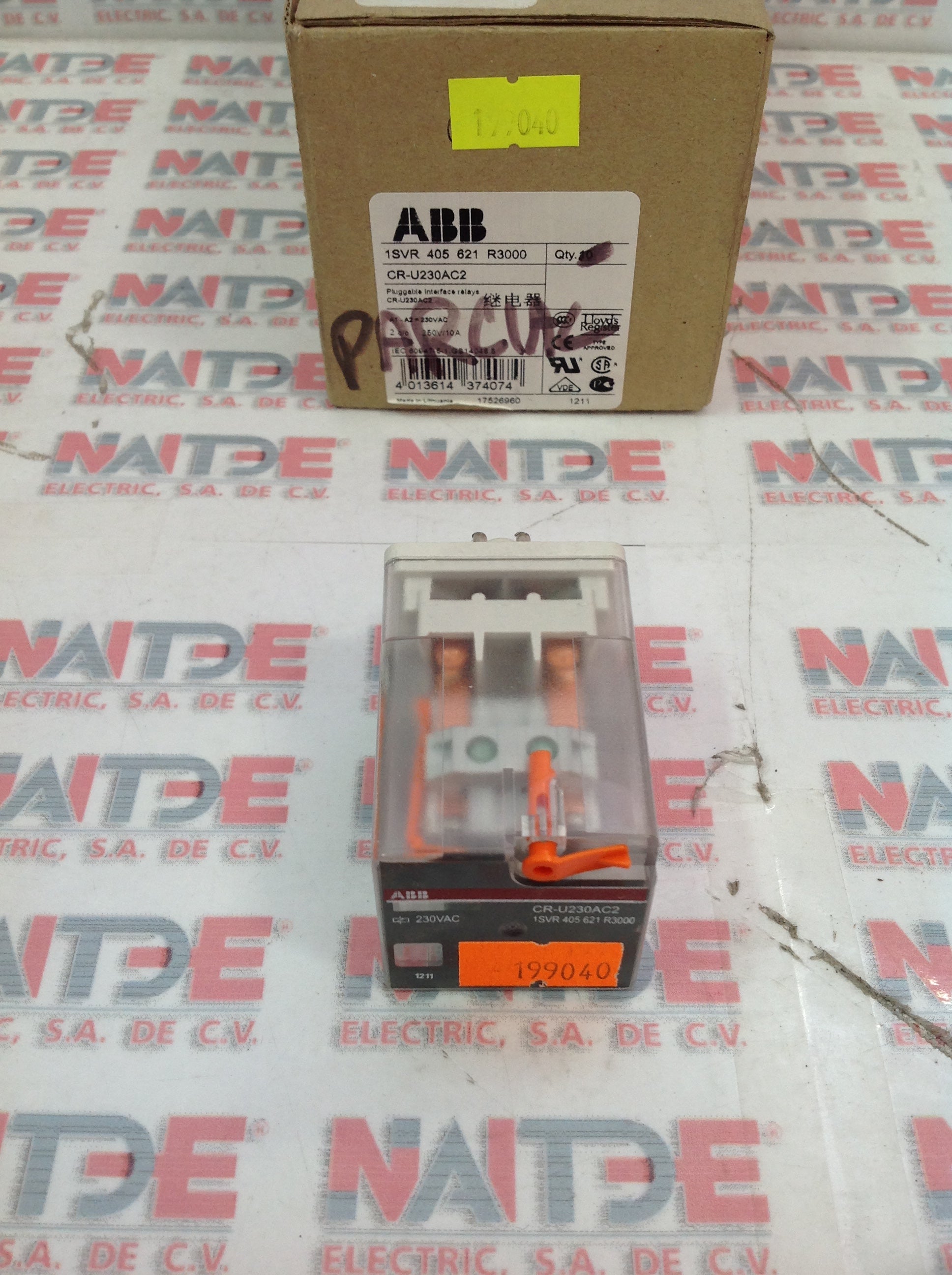 RELEVADOR INTERFAZ ABB 8 PIN TIPO RELOJ 1SVR405621R3000, CR-U 230 AC2 ...