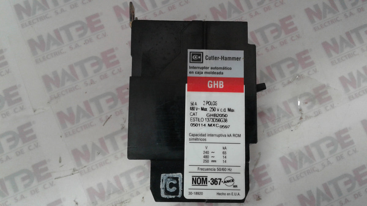 INTERRUPTOR TERMO CUTLER HAMMER GHB2050 COLOR NEGRO – NAITDE ELECTRIC