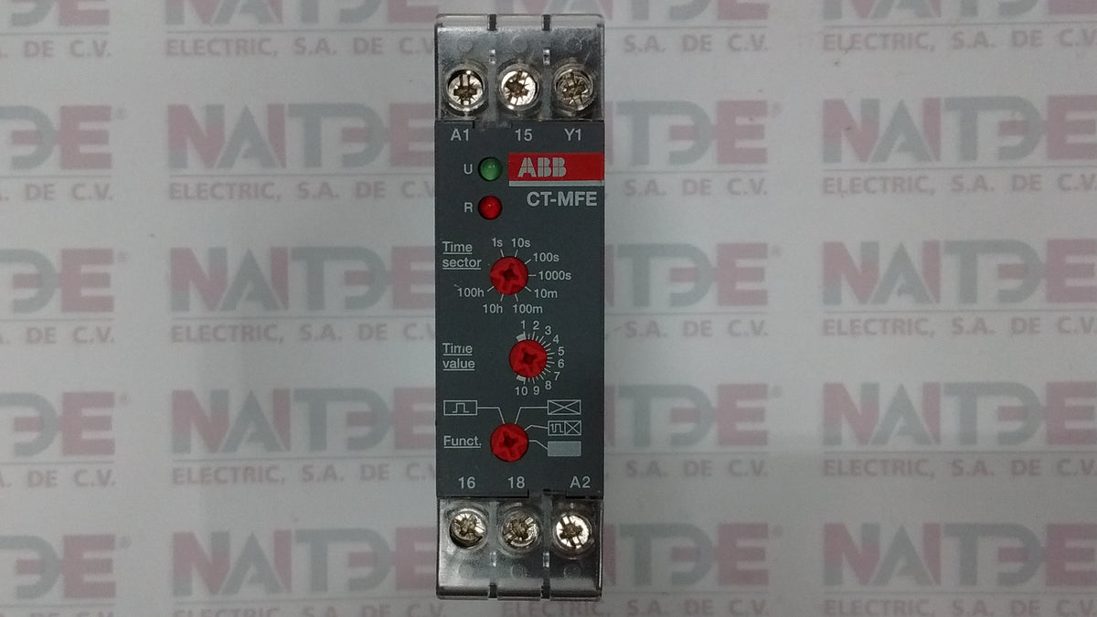 TIMER ABB 1SVR508020R000, CT-MFC.12, 0.05 SEG-100H, AC/DC, 24-240 V (M ...