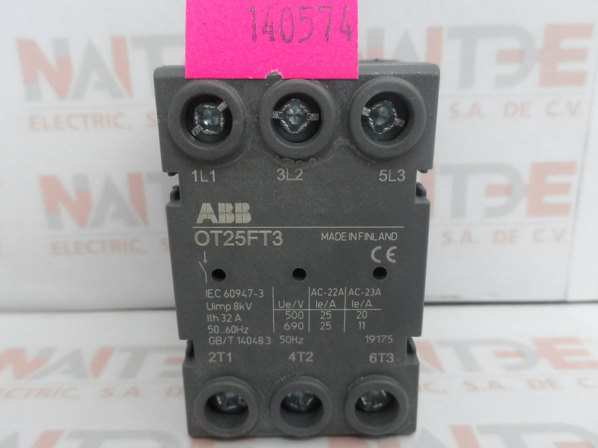 SECCIONADOR ABB OT25FT3 – NAITDE ELECTRIC