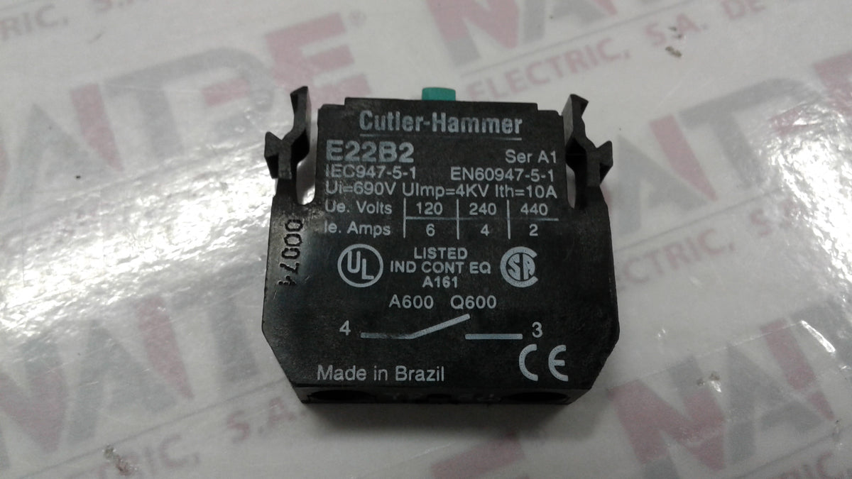 BLOCK CUTLER HAMMER E22B2 COLOR NEGRO – NAITDE ELECTRIC