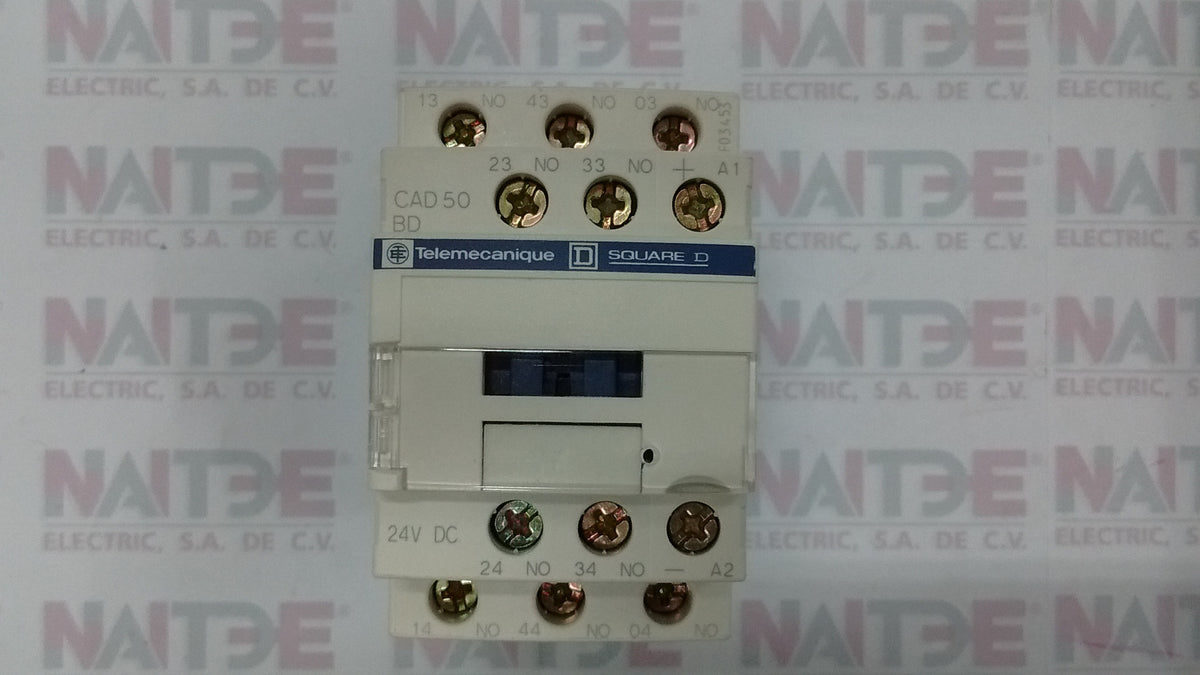 CONTACTOR AUXILIAR TELEMECANIQUE CAD50B7, 10A, 24 VCA, 5 NA – NAITDE ...