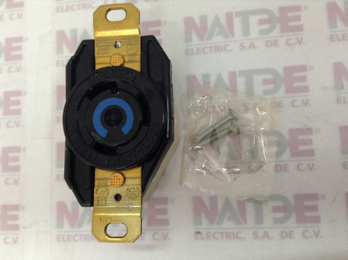 RECEPTACULO HUBBELL HBL2620 3 P 30 AMP. 250 V. 3 FASES – NAITDE ELECTRIC