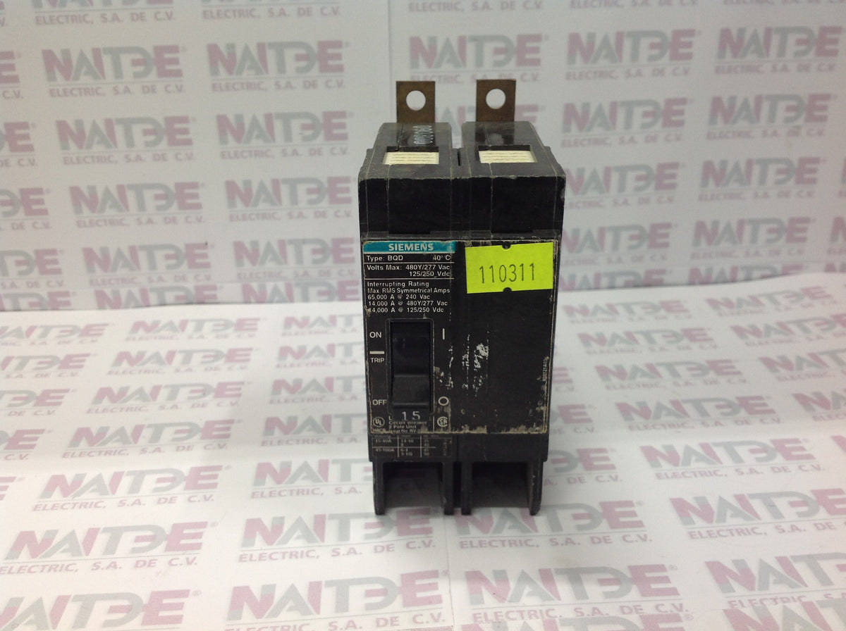 PASTILLA SIEMENS BQD215 DE 2 P. 15 AMP. – NAITDE ELECTRIC