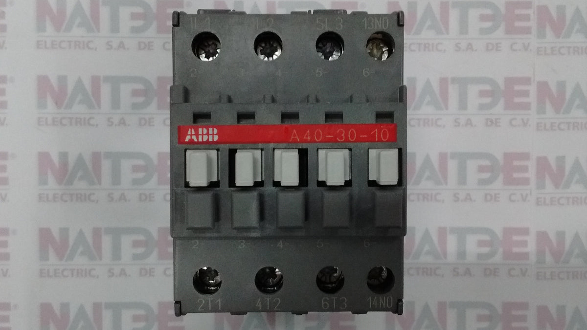 CONTACTOR ABB A40-30-10 BOBINA 24 VCA CAT.1SBL321001R8110 – NAITDE ELECTRIC