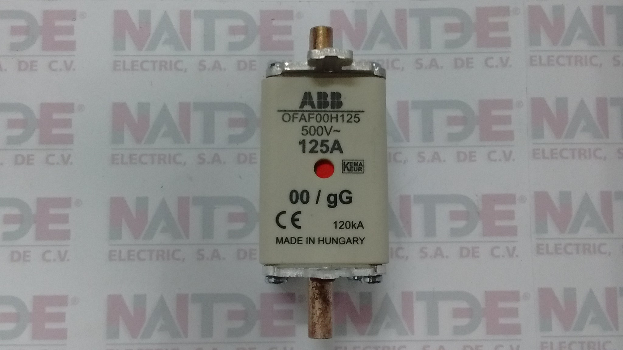FUSIBLE ABB OFAF00H125 125 AMP TAMAÑO DIN 00 gG/500V 120kA – NAITDE ELECTRIC