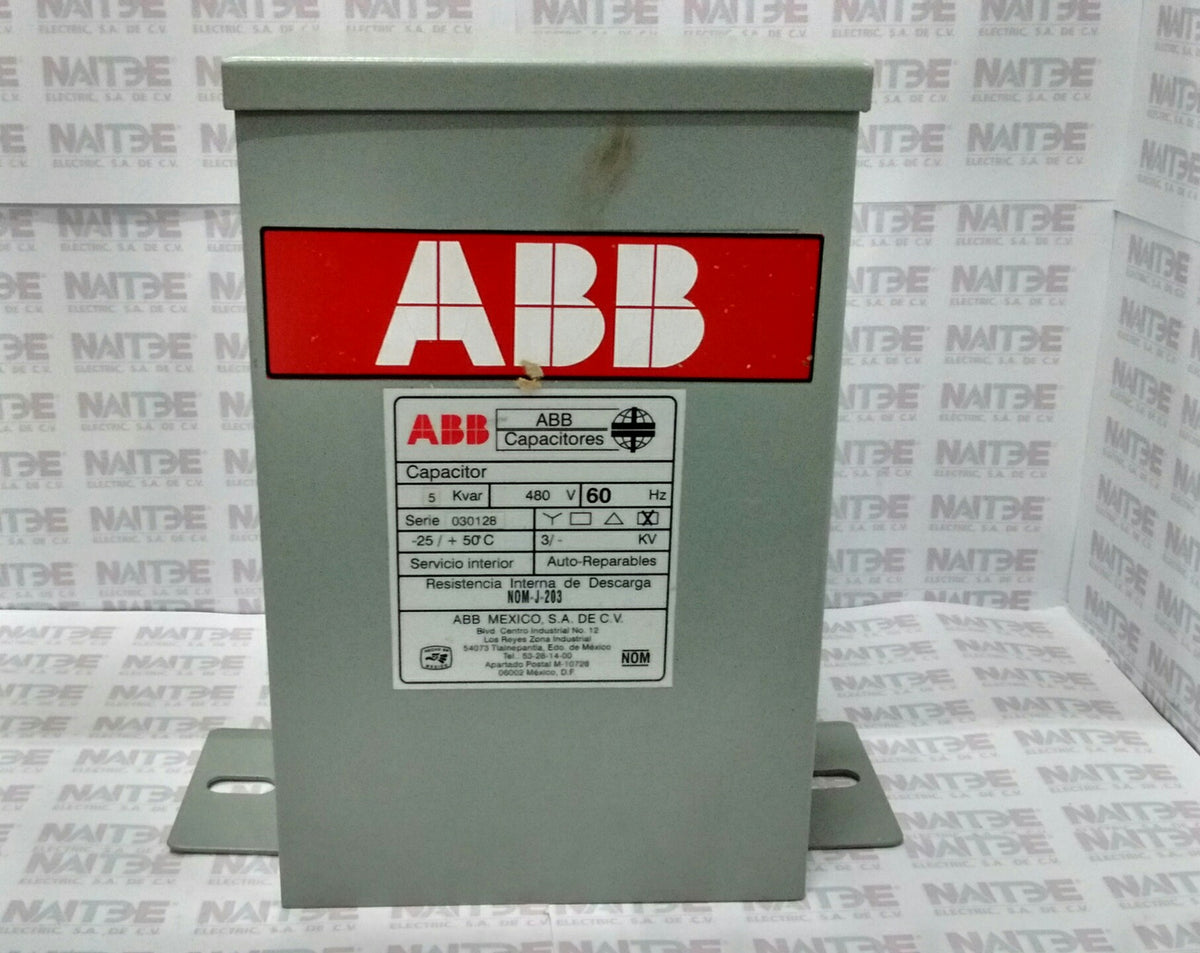 CAPACITOR ABB DE 5 KVAR 480 V 60 HZ CAT C484G05-3 – NAITDE ELECTRIC