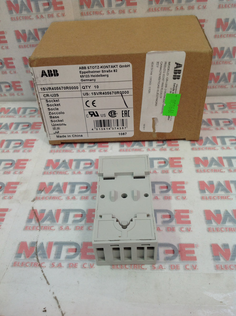 BASE ABB 8 PIN TIPO RELOJ 1SVR405670R0000 MOD CR-U2S TIPO RELOJ 10A 25 ...