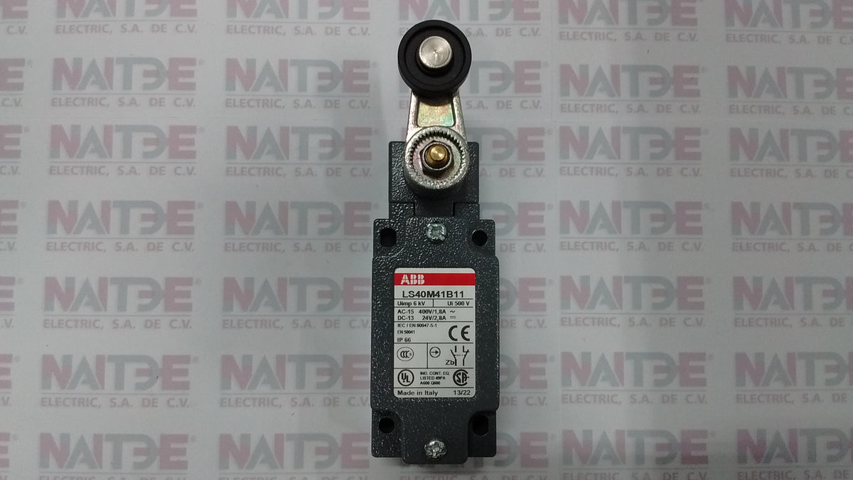 INTERRUPTOR DE LIMITE ABB LS40M41B11 1NA/1NC DE RUPTURA BRUSCA ACTUADO ...