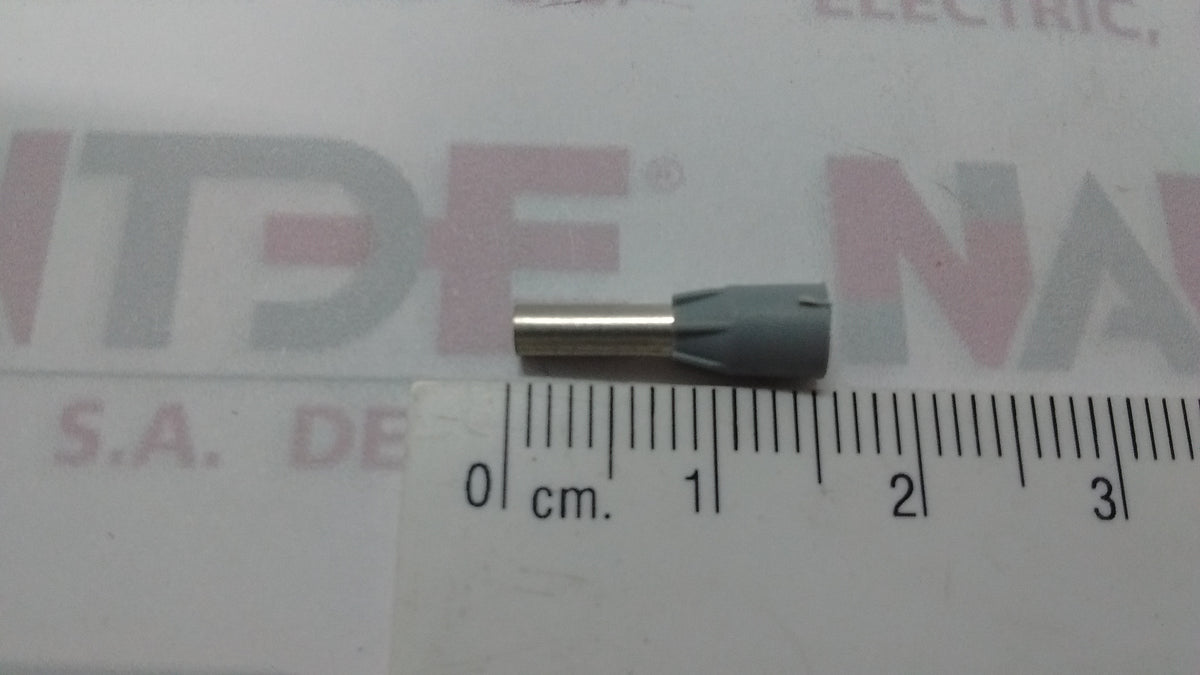 TERMINAL DE PUNTA HUECA 1000 STARFIX 376 66, DE 2.5 MM CAL.14 COLOR GR ...