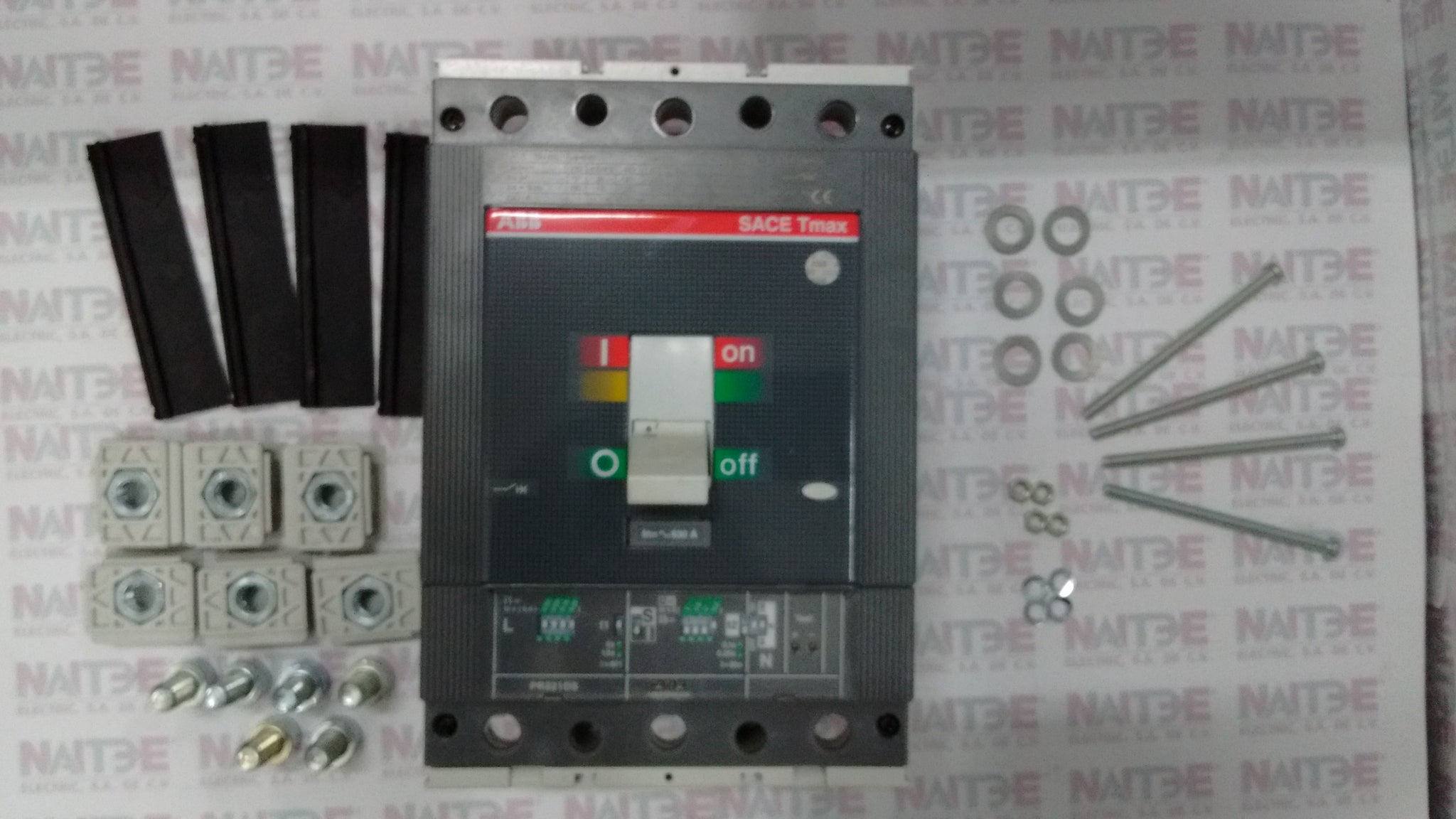 INTERRUPTOR TMAX ABB T5N, 630 AMP, C/REL PR221DS-LS/I, 3 POLOS S/TERMI – NAITDE ELECTRIC