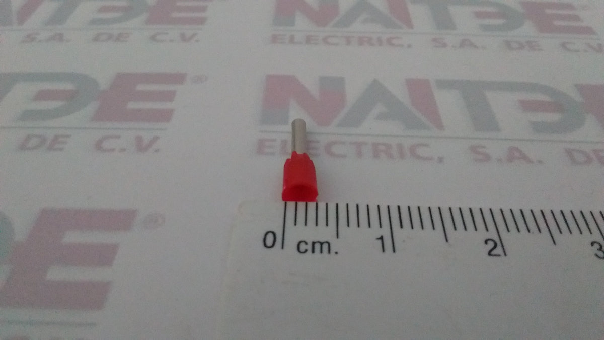 TERMINAL DE PUNTA HUECA 1000 STARFIX 376 63, DE 1.0 MM CAL.18 COLOR RO ...