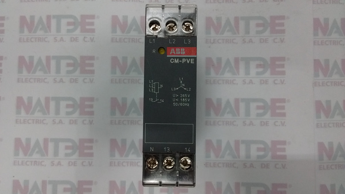RELEVADOR CONTROL DE FASES ABB 1SVR550870R9400, CM-PVE 185/265VAC L1,L – NAITDE ELECTRIC