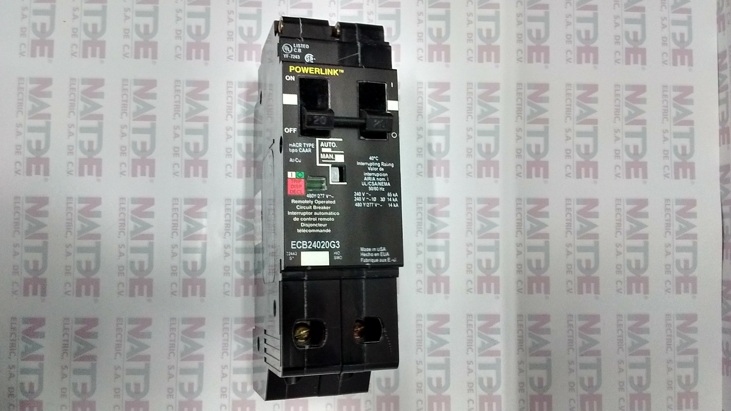 INTERRUPTOR AUTOMATICO SQUARE D ECB24020G3, 2P, 20 AMP – NAITDE ELECTRIC
